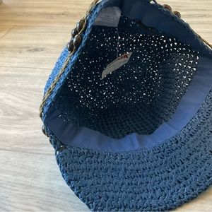 Turtle Fur | Accessories | Straw Wicker Blue Baseball Cap Hat With ...